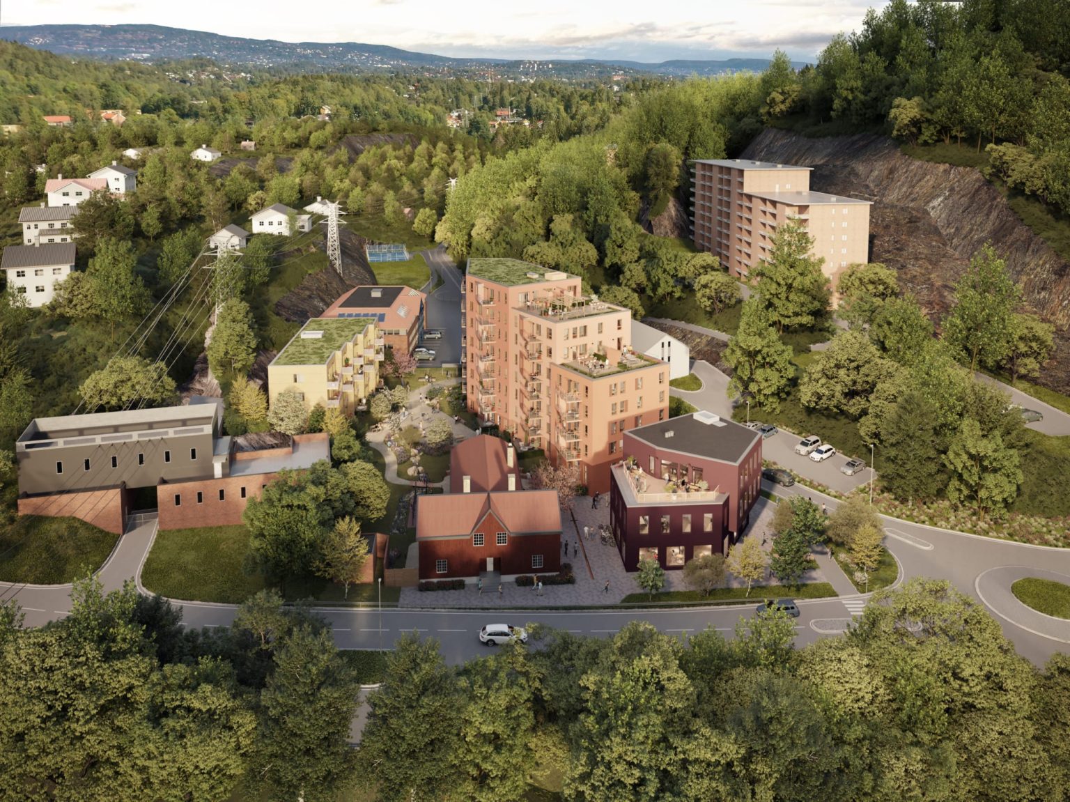 Starter bygging av nye leiligheter i Sandvika - Sandvika by